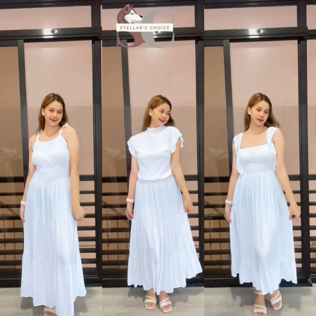SC White Dresses Collection | Shopee Philippines