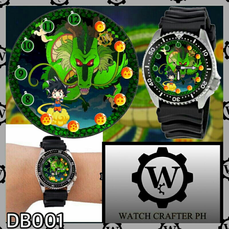 Dragon Ball Goku x Shenron Anime Artwork Analog Rubber Wristwatch(DB001 ...