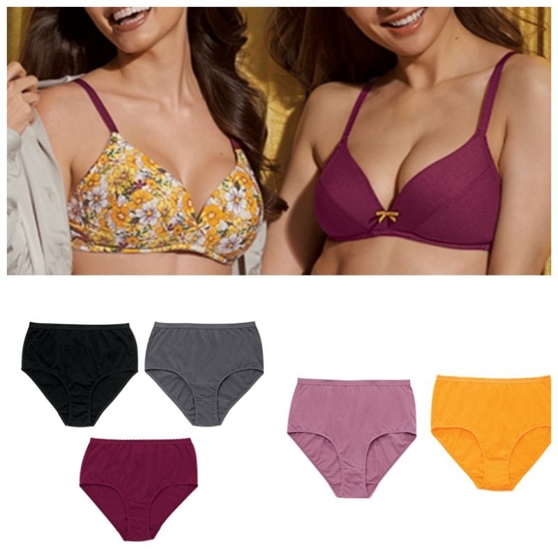 Avon THEA 2PIECES NON WIRE BRA SET or 5PIECES MAXI FULL PANTY | Shopee Philippines