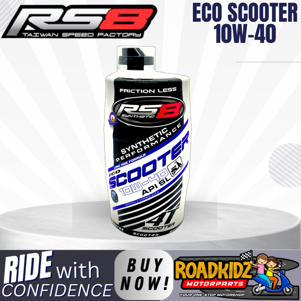 RS8 Oil SCOOTER 10W-40 API SL SYNTHETIC | Shopee Philippines