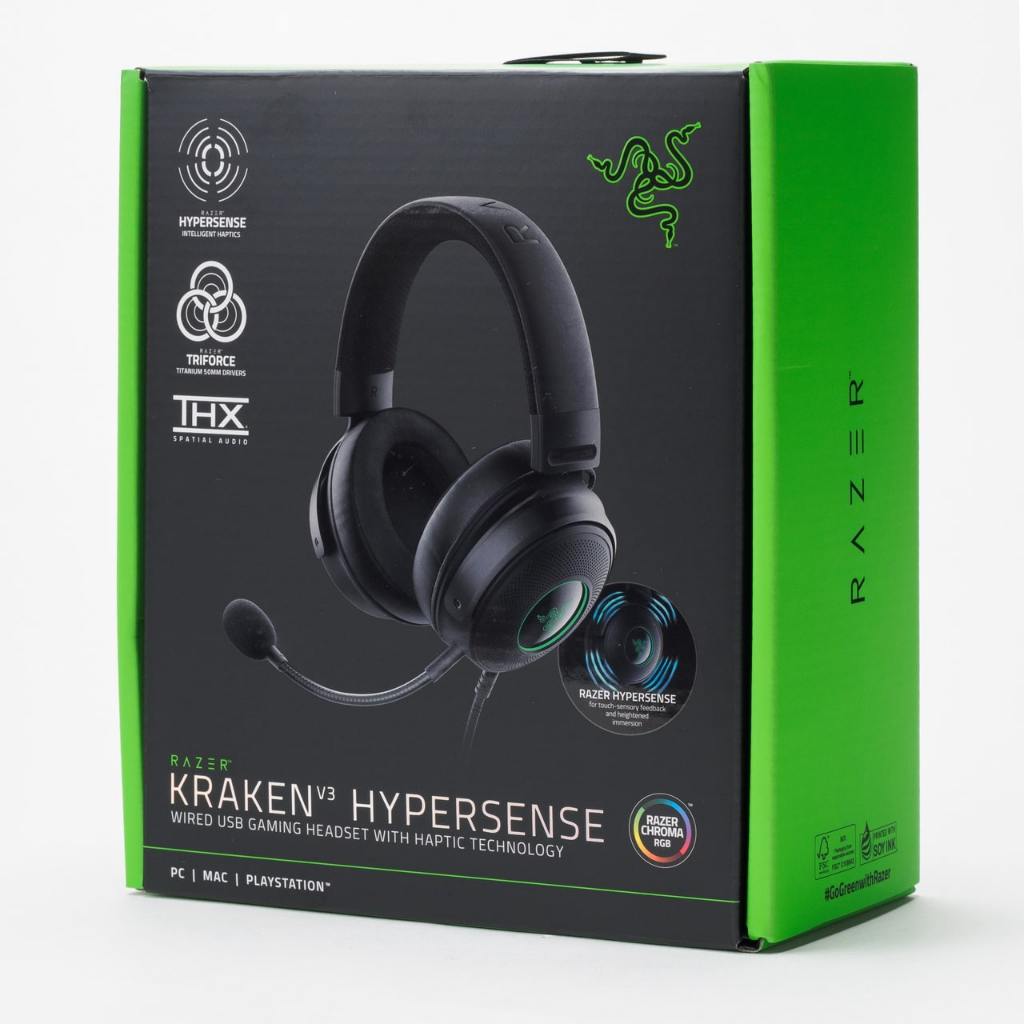 Razer Kraken V3 Hypersense With Haptic Technology / Triforce Drivers ...