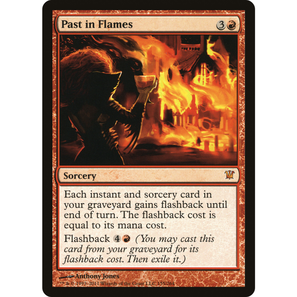 Past in Flames ISD MTG Top Ratings Proxy (sticker is already on mtg ...