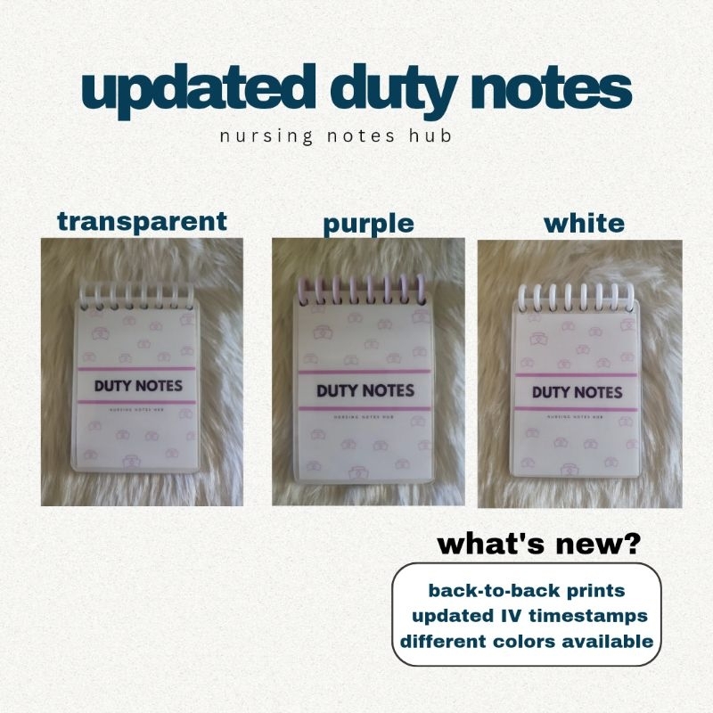 HOSPITAL DUTY NOTES I NURSING NOTES HUB | Shopee Philippines