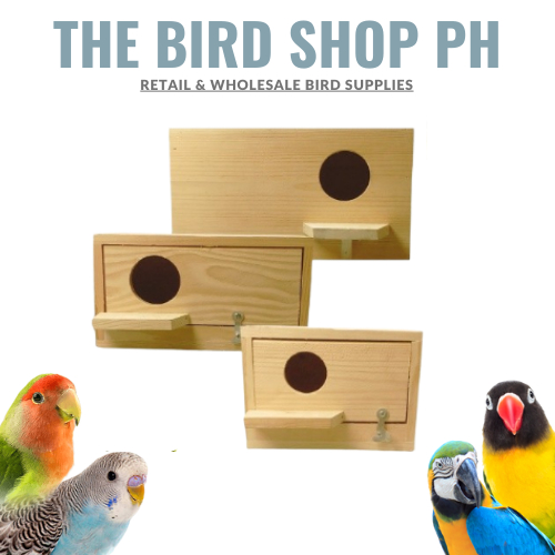 The Bird Shop PH Wooden Bird Nest box SMALL size Parrot Accessories ...
