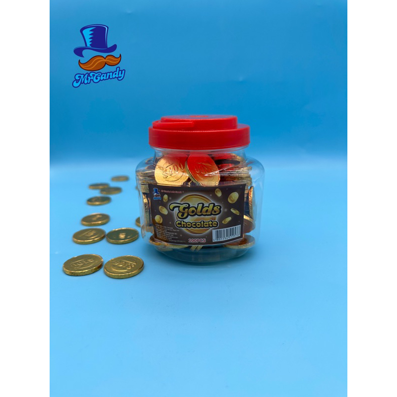 Mr Candy Golden Coin Chocolate 100Pcs/Bottle | Shopee Philippines