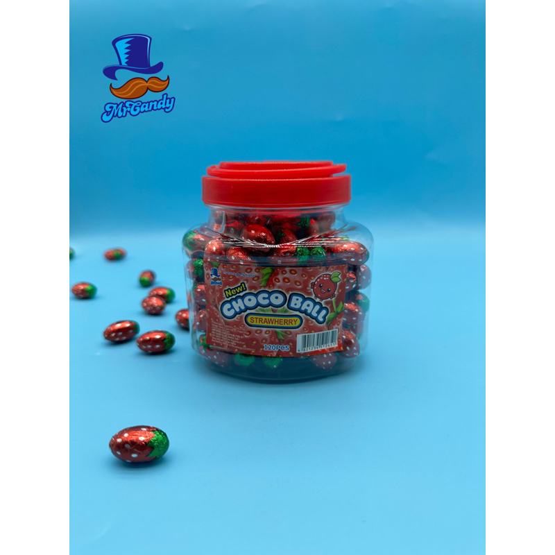 Mr Candy Strawberry Ball Chocolate 110-120Pcs/Bottle | Shopee Philippines
