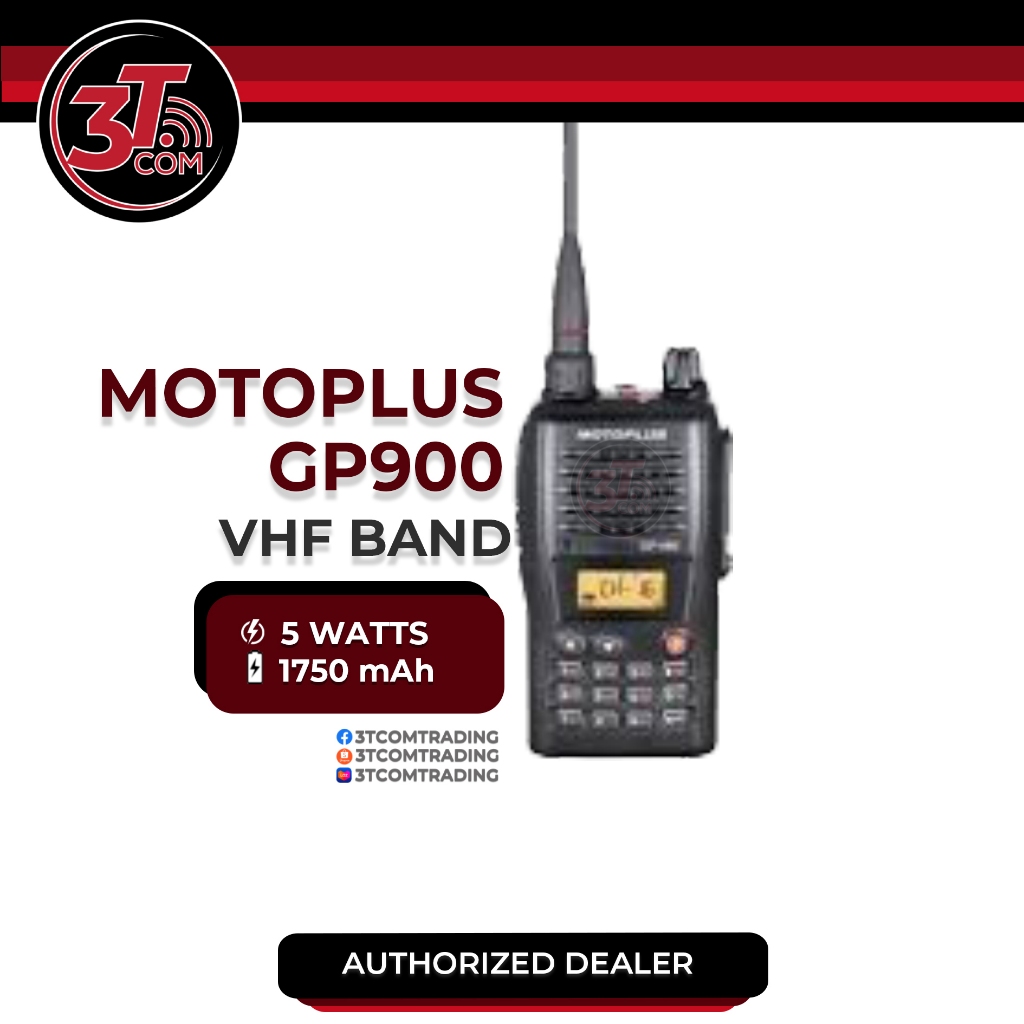 MOTOPLUS GP900 VHF PORTABLE RADIO AND BATTERY PACK | Shopee Philippines