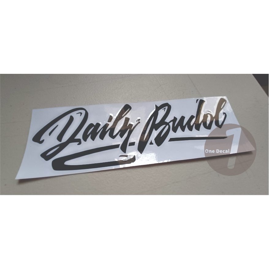 Dailybudol Cursive Sticker Decal 3 colors available (teal, black, white ...