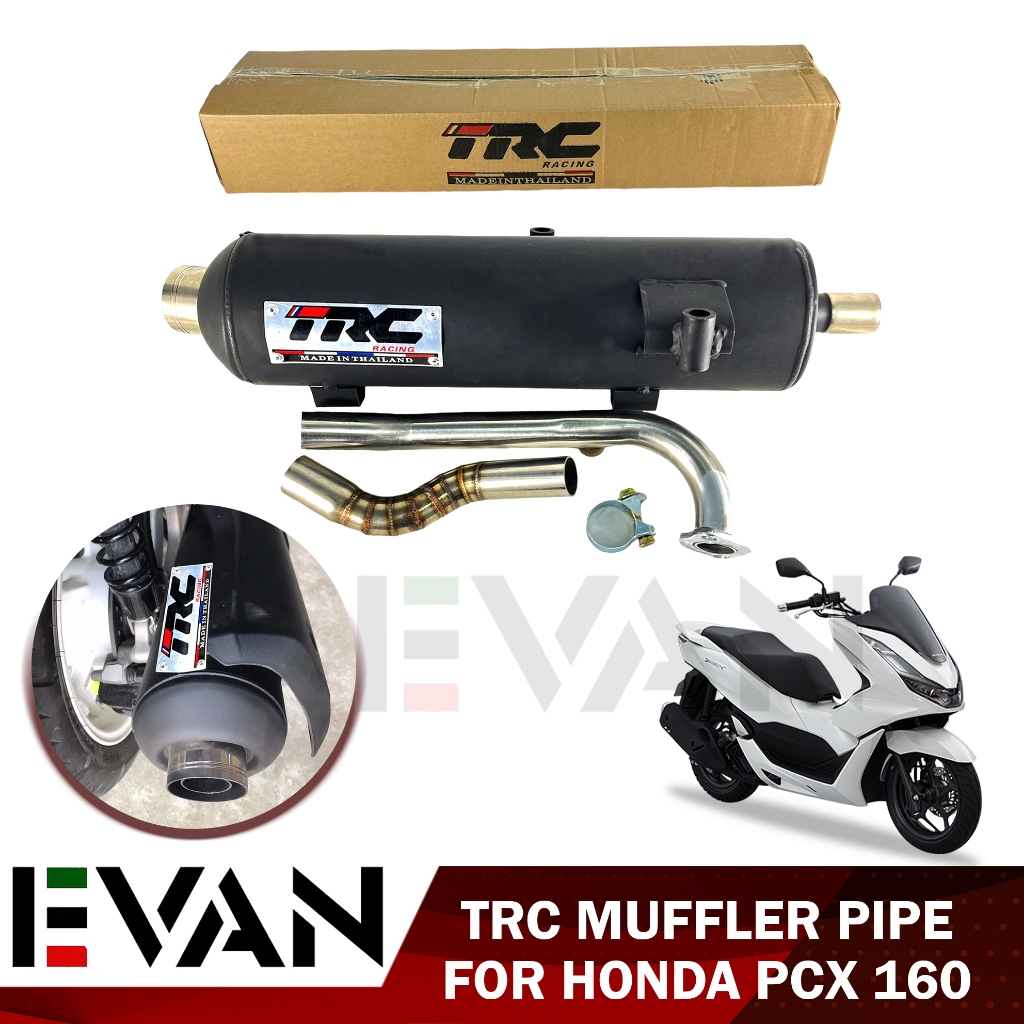 EVAN.COM 1 SET Muffler Pipe For Honda PCX 160 Stainless Tip Made in ...