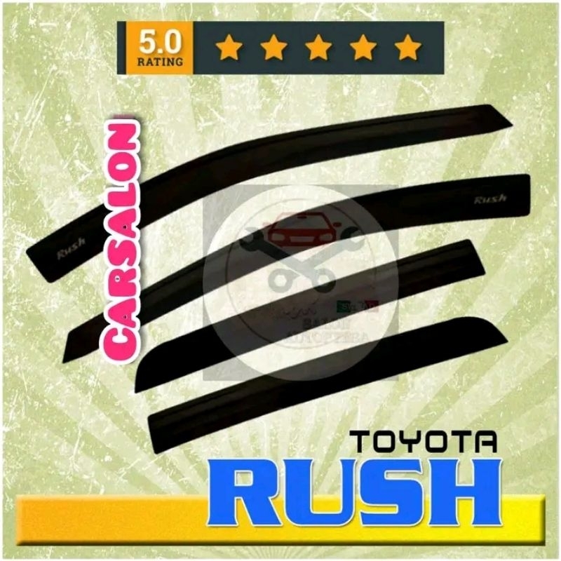 rain Guard Protection for TOYOTA RUSH(BLACK) window visor gutter shield ...