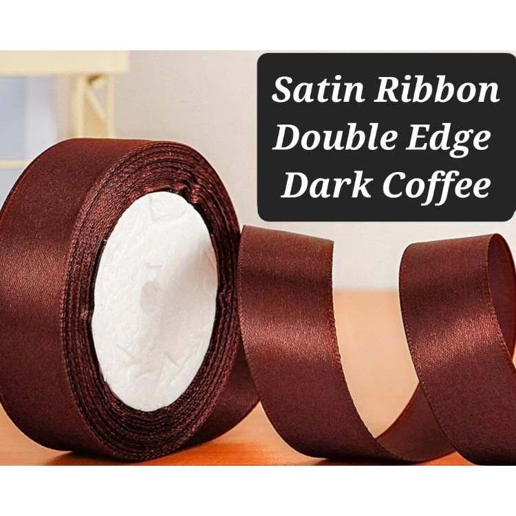 DARK COFFEE Satin Ribbons Double Edge | Shopee Philippines