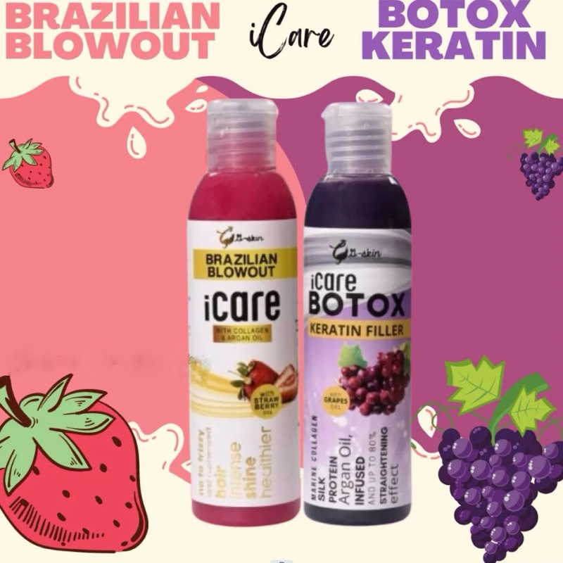 ICARE BRAZILIAN Blowout Authentic hair treatment strawberry or Grapes ...