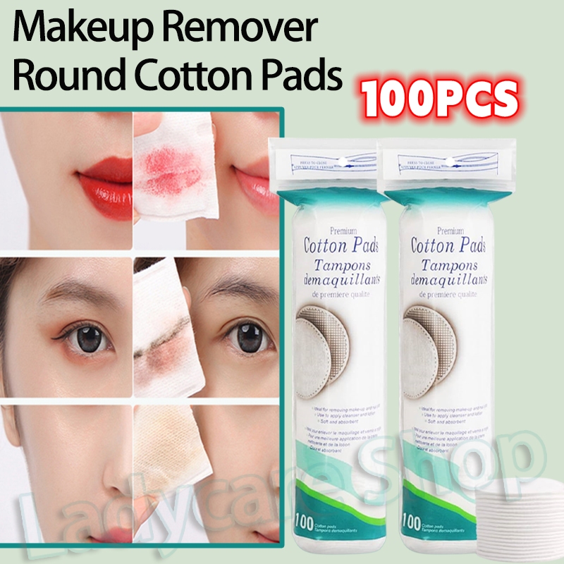 Disposable Makeup Remover Cotton Pads Soft Rounds Cleansing Facial Eyes ...