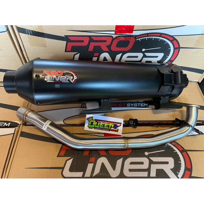PROLINER Exhaust Pipe PL-G1 Black For Nmax/Aerox v2 PLug N PLay ...