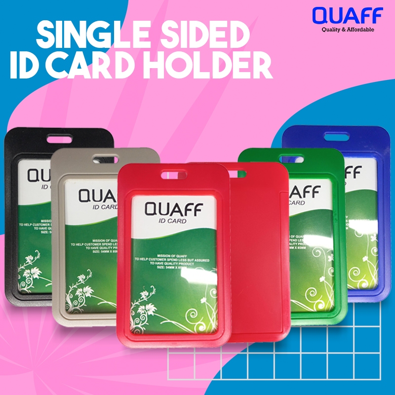 QUAFF ID Holder Single sided PP Card Holder C-593V 5pcs | Shopee ...