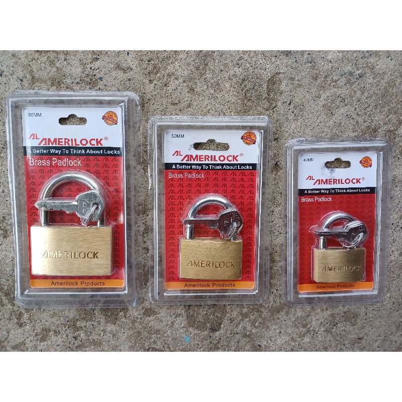 AMERILOCK BRASS PADLOCK 40mm 50mm 60mm | Shopee Philippines
