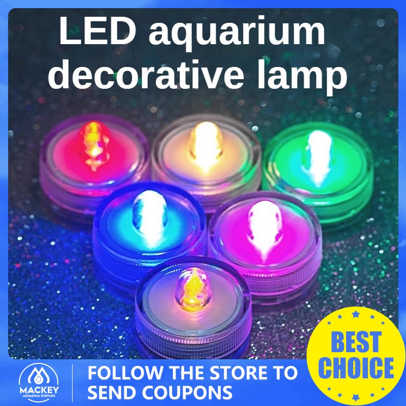 Mini Aquarium LED Light Waterproof Flameless Candle Light Landscape ...