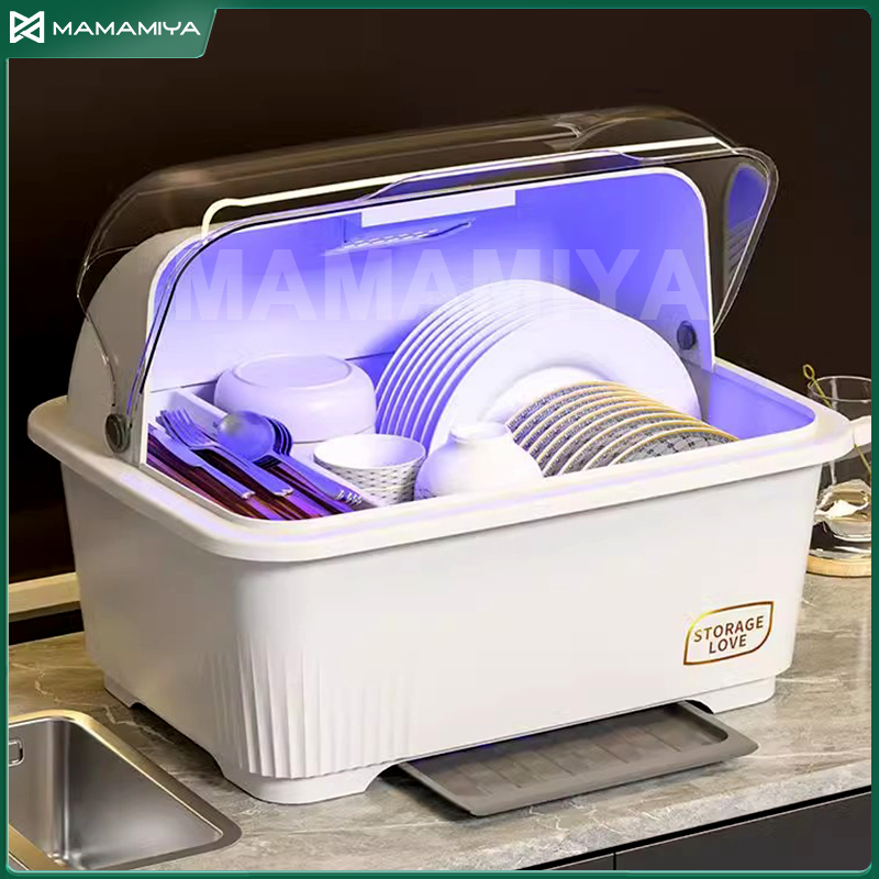 【upgrade】New Dish Rack with UV Disinfaction Dust proof Dish with ...