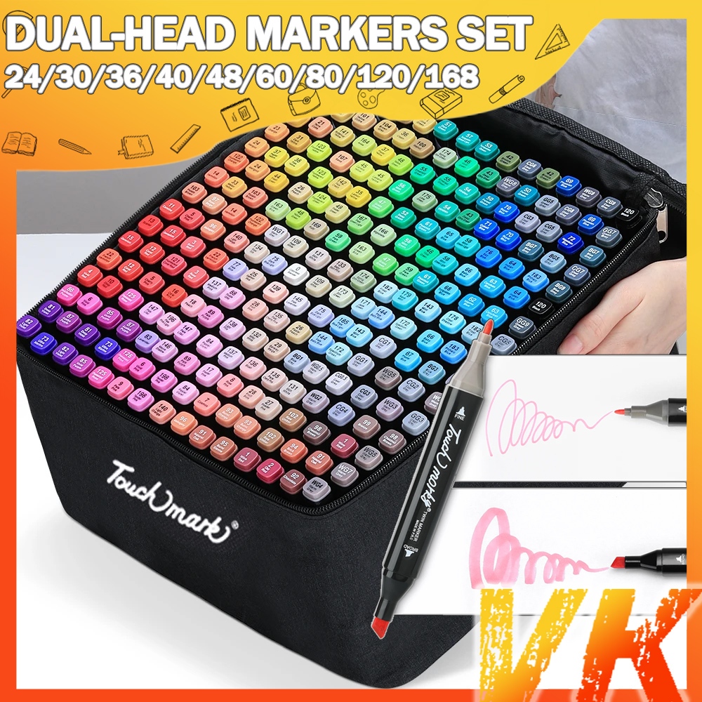 VK Various Sets High-quality Marker Double-headed Oily Markers Set ...