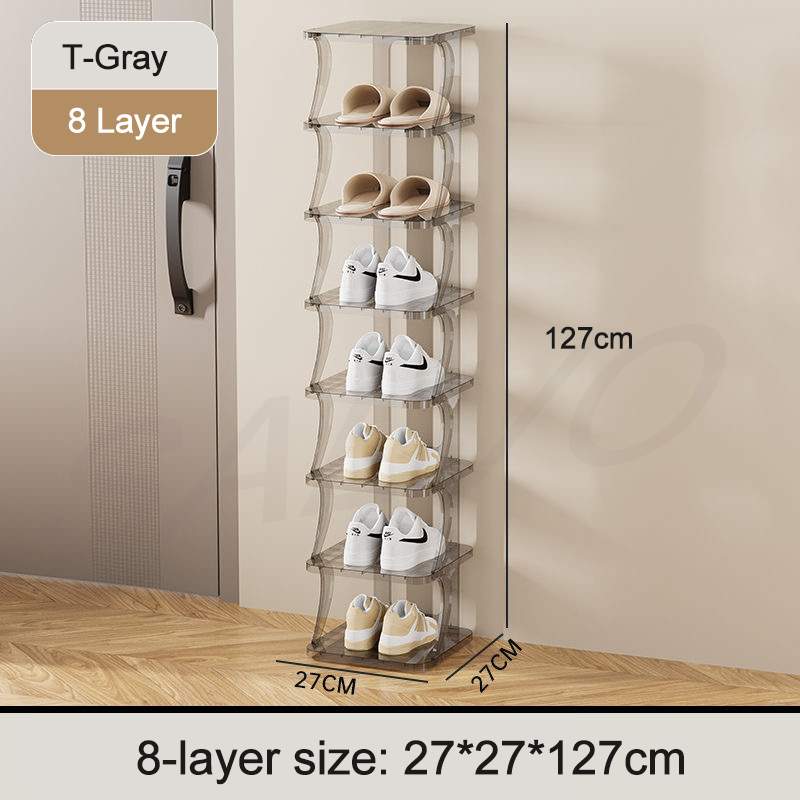 9 Layer Shoe Rack Stackable Shoe Organizer Shelf for Corner Shoe ...