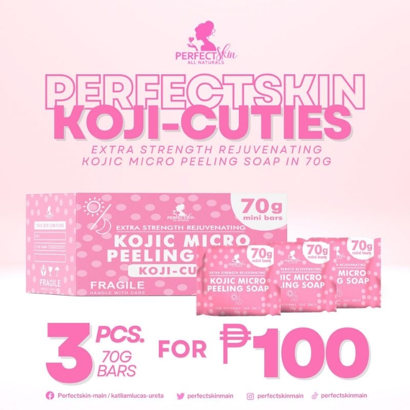 Perfect Skin 3 Pcs Kojic SOAP 70g | Shopee Philippines