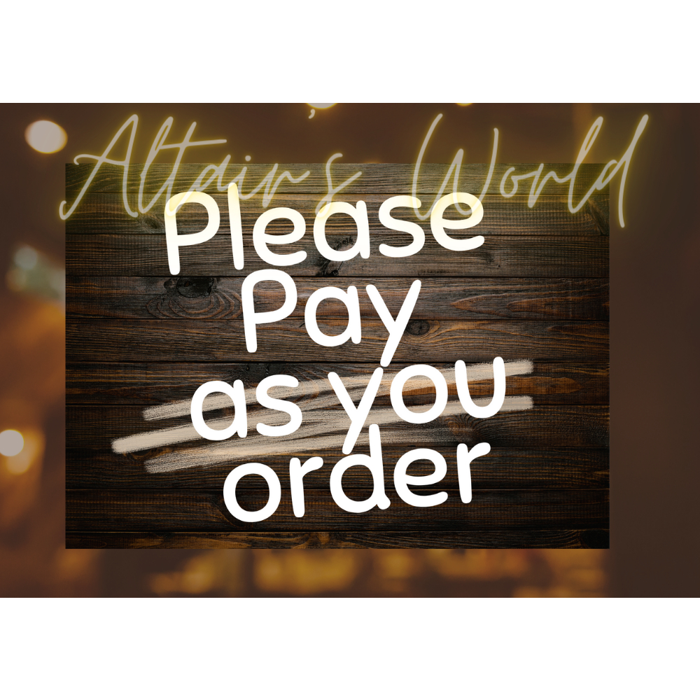 Pay As You Order Signage Store Signage for Business Laminated Sign ...