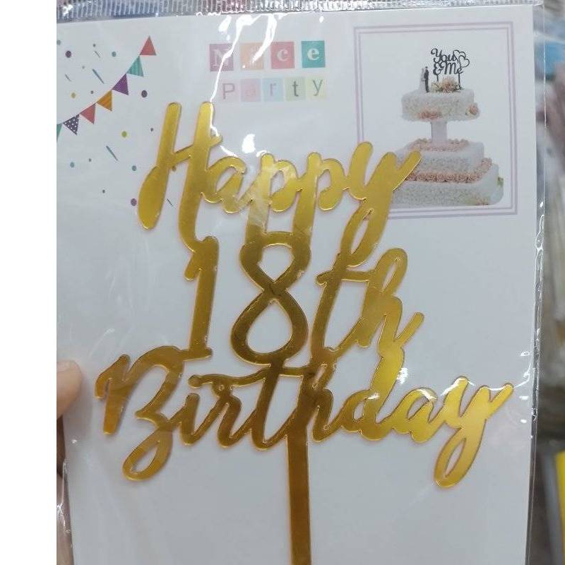 Happy 18th Birthday Acrylic Cake topper | Shopee Philippines