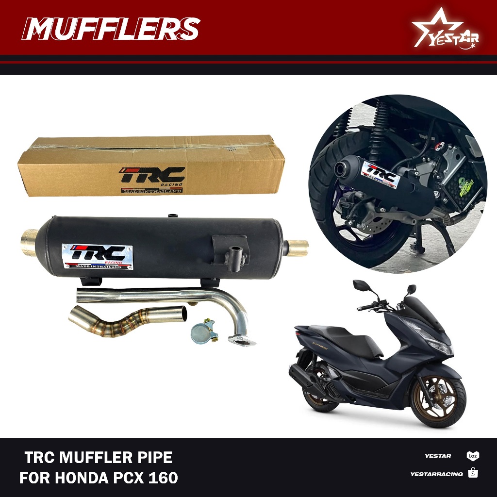 Yestar Racing 1 SET Muffler Pipe For Honda PCX 160 Stainless Tip Made ...