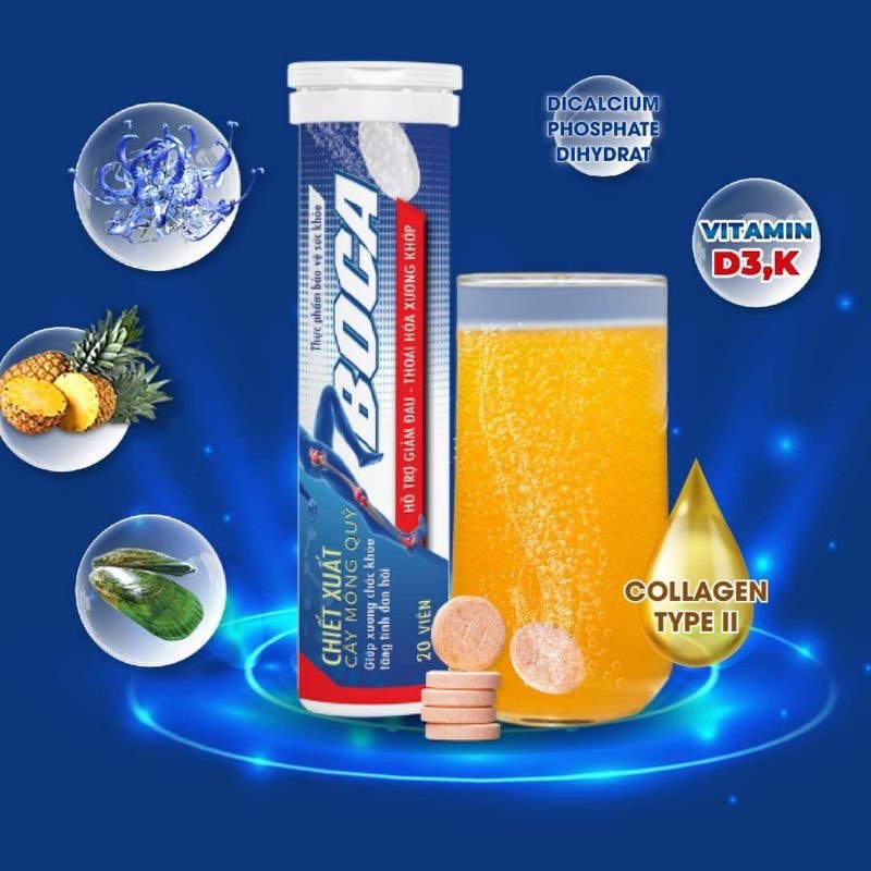 BOCA EFFERVESCENT TABLETS - Reduce osteoarthritis pain, cervical ...