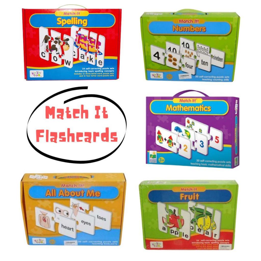 MNKC Plus Match It Spelling Puzzle Alphabet Letter Matching Puzzle Card ...