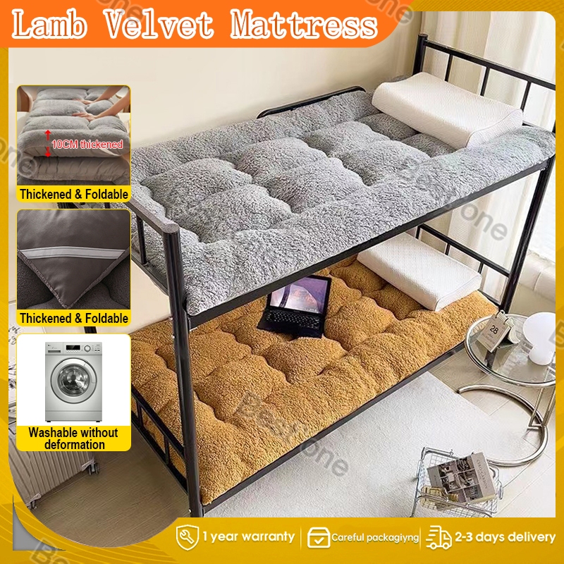 1.8m*2m Mattress Foldable Mattress 10CM Thicken Single Bed Foam Mattress Tatami Velvet Bed ...