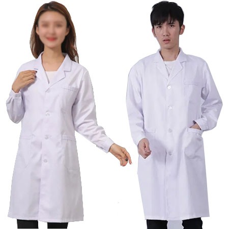 Unisex nursing robe lab coat slim beauty salon work uniform pet shop ...