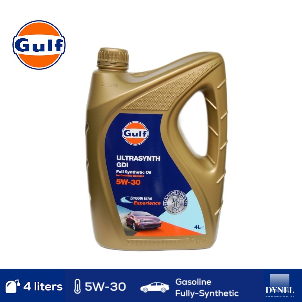 Gulf Ultrasynth GDI 5W30 Fully-Synthetic Gas Engine Oil 4L | Shopee ...