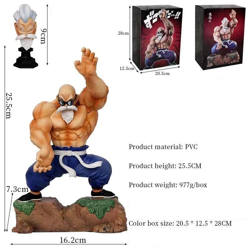 Dragon Ball Z DBZ Master Roshi 25.5cm Extra Head Muscle Strengthening ...