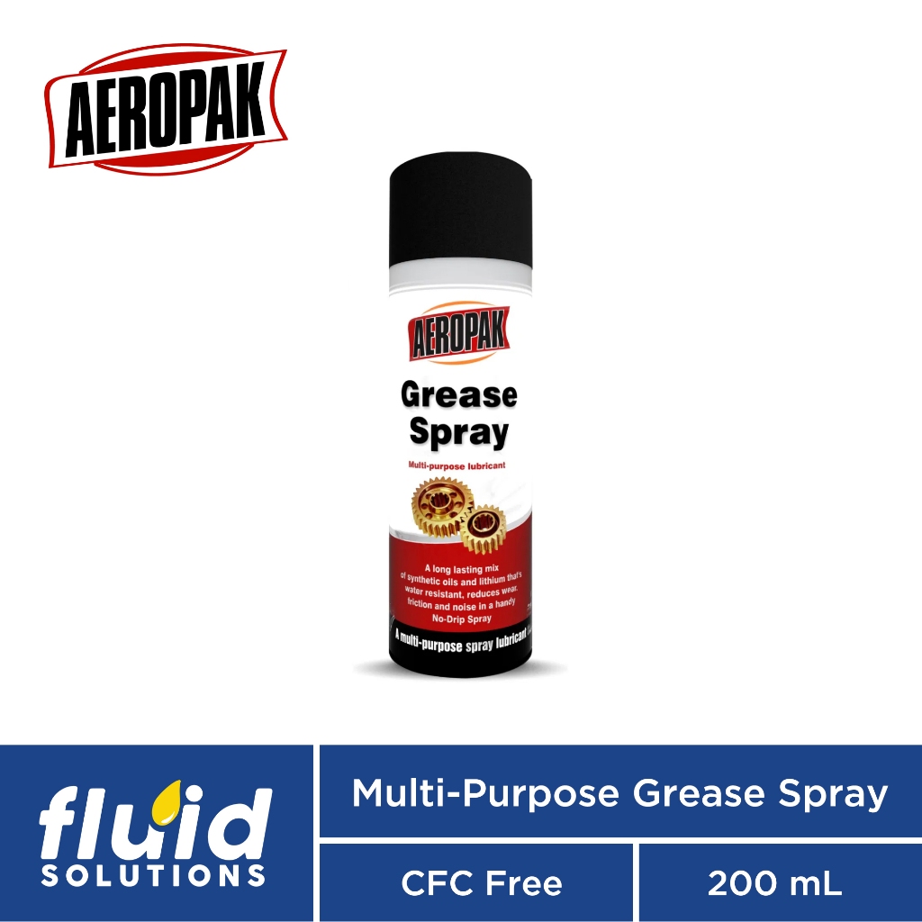 Aeropak Grease Spray 200mL (120g) With Synthetic Base Oils For Heavy and Light Duty Applications ...