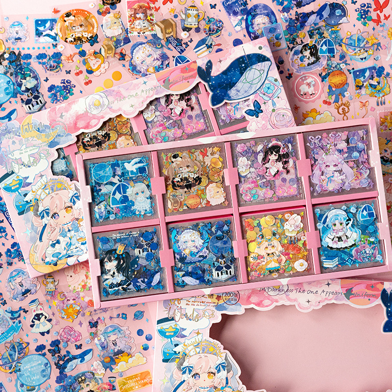 200 Sheets Washi Sticker PET Cute Handbook DIY Stickers Students ...