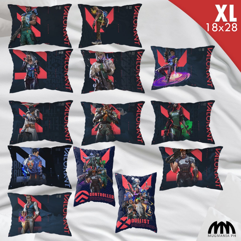 VALORANT XL Pillows - Biggest Size - Valorant Agents Pillow V2 - 18x28 ...