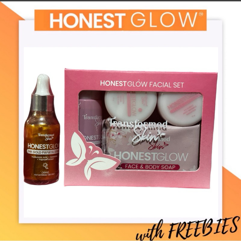 HONEST GLOW REJUVENATING SET WITH FREE SERUM OR SOAPS | Shopee Philippines
