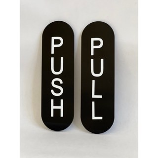 Acrylic Signage Shop Door Pull Push Sign (Acrylic with Vinyl Sticker ...