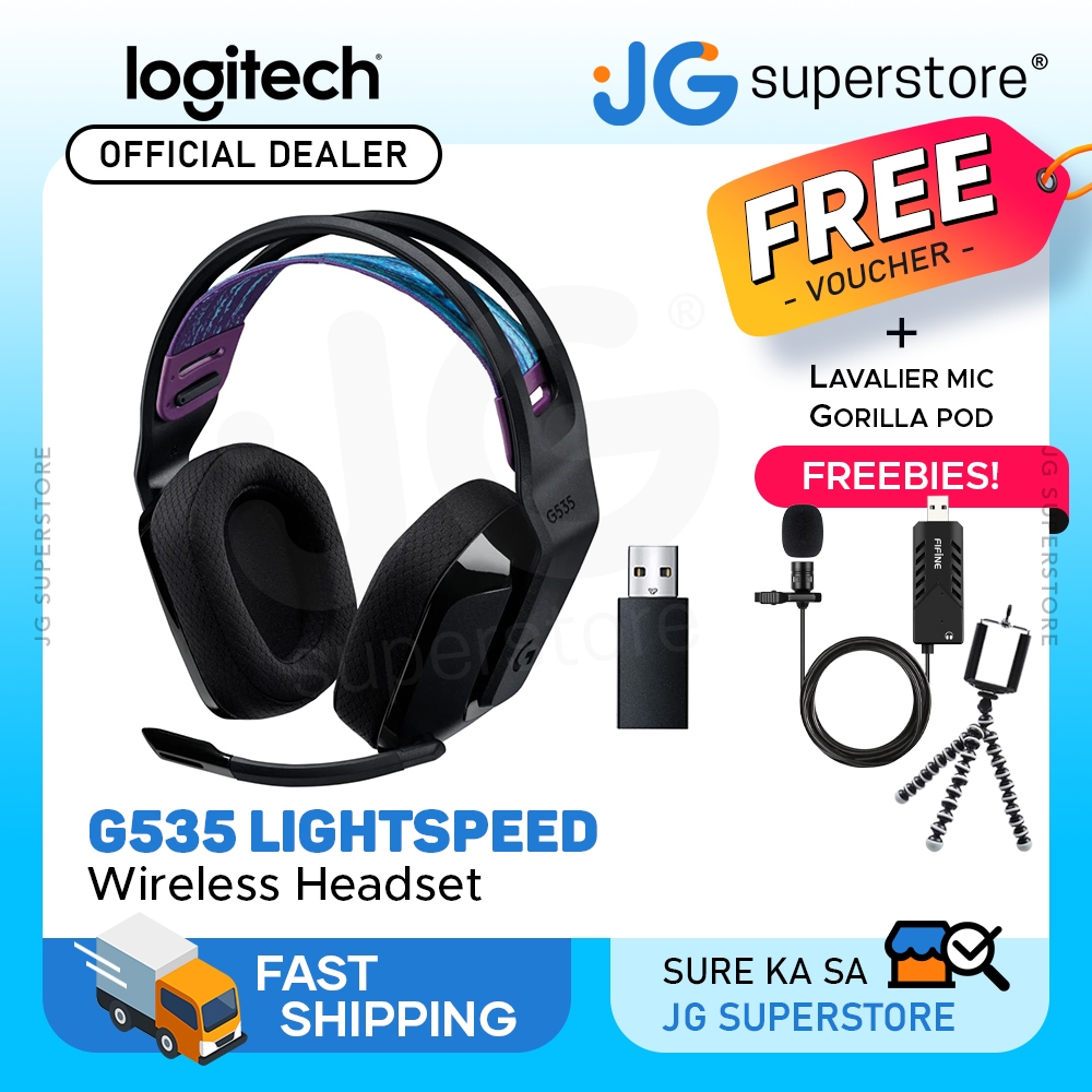 Logitech G535 LIGHTSPEED Wireless Gaming Headset w/ USB Receiver, On ...