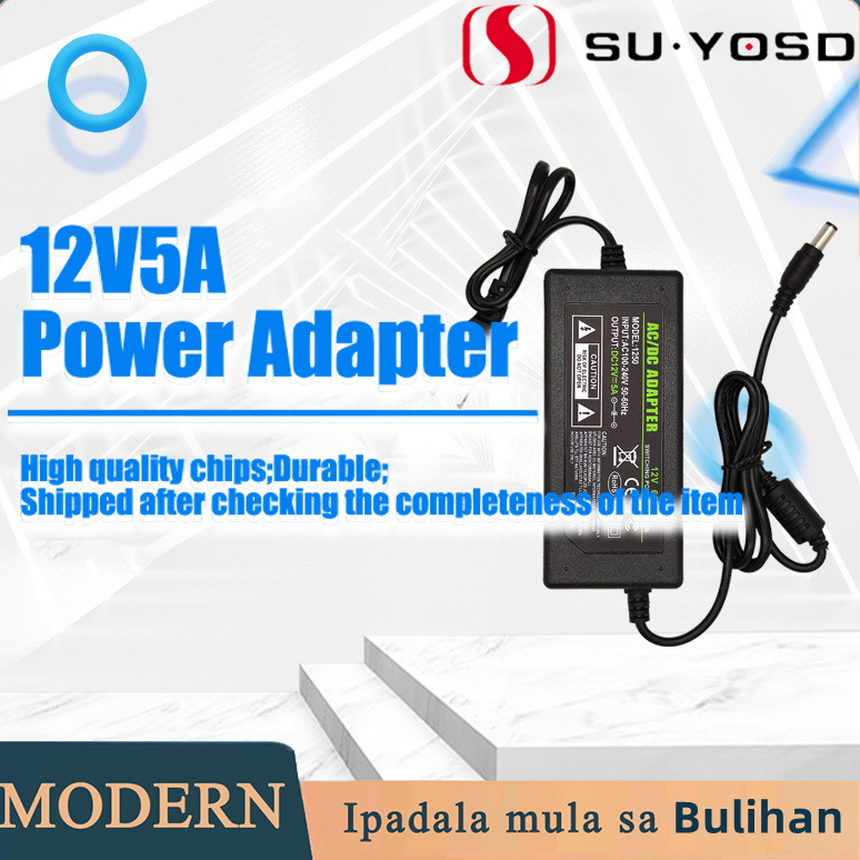 Su-Yosd 12V 5A AC DC CCTV Power Supply Adapter AC/DC ADAPTER DC 12V =5A /12V CCTV LED AC/DC ...