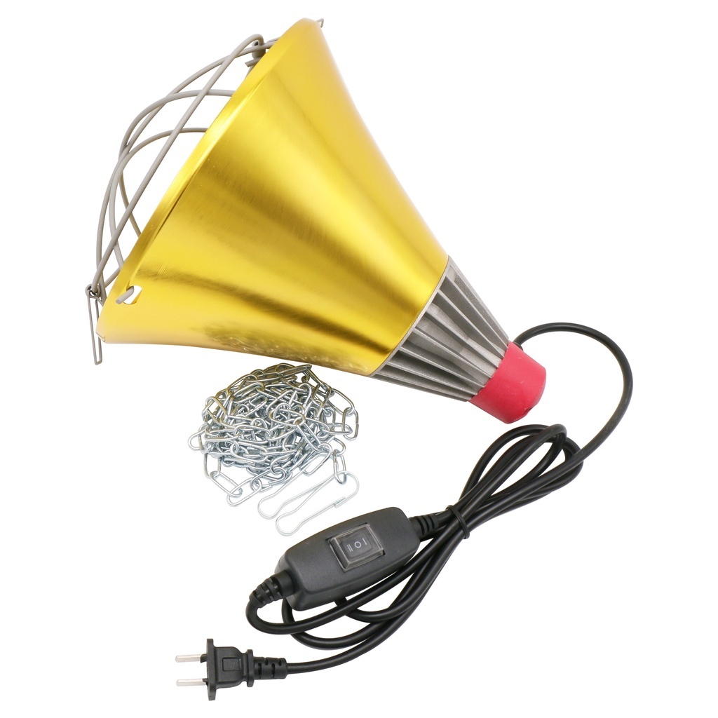 Golden Insulated Brooder Lampshade Pig Heat Lamp Shade Husbandry Pet ...