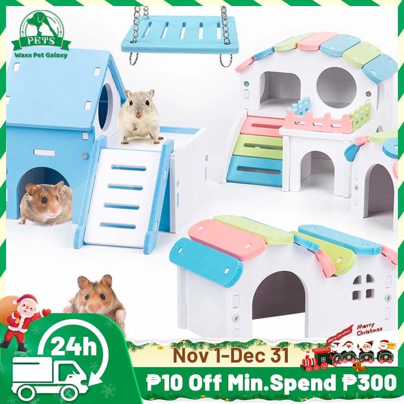 Hamster Castle Small Pet Sleeping House Hideout Cabin Hamster Toy ...
