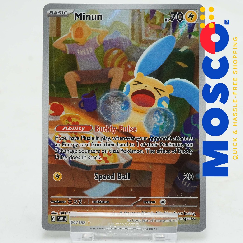 Minun - 194/182 - Illustration Rare | Paradox Rift | Pokemon TCG ...