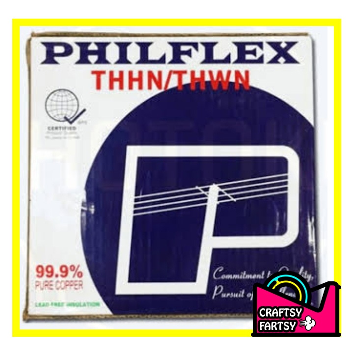 (PER BOX) Philflex THHN /THWN electrical wire 2.0mm2 3.5mm2 5.5mm2 8 ...