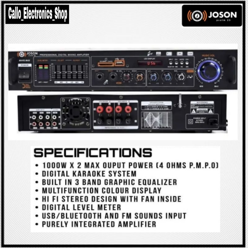 Joson Mars Max Professional Amplifier | Shopee Philippines