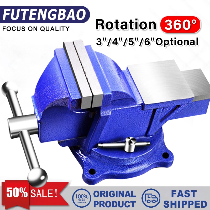 Heavy Duty Bench Vise 360° Swivel Base High Quality Cast Iron Bench ...