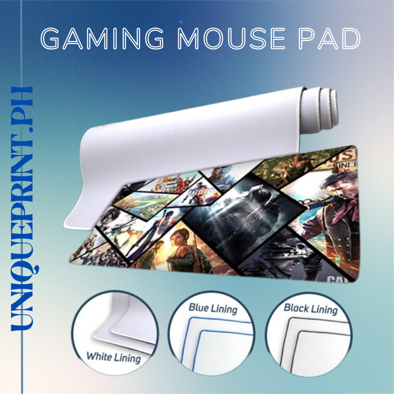 Full Sublimation Extended Gaming Mouse Pad 3mm Thick Full Color White ...