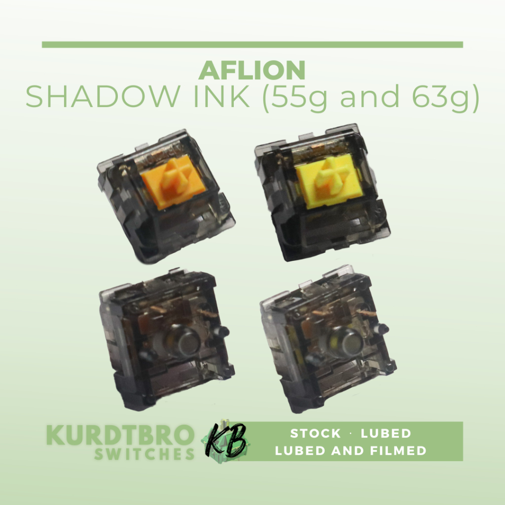 Aflion Shadow Ink (Stock/Lubed) Mechanical Switches 10 PCS KBSwitches ...