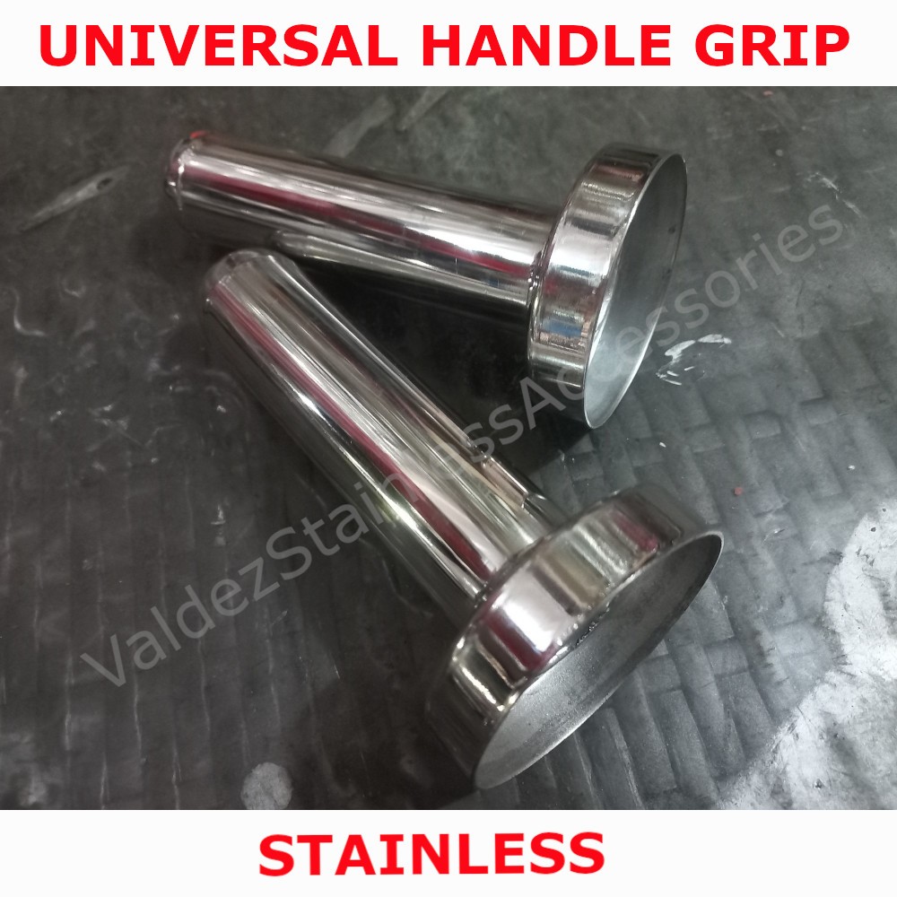 PLAIN, NEW STAINLESS HAND GRIP , UNIVERSAL , HANDLE GRIP, PLAIN , PAIR ...